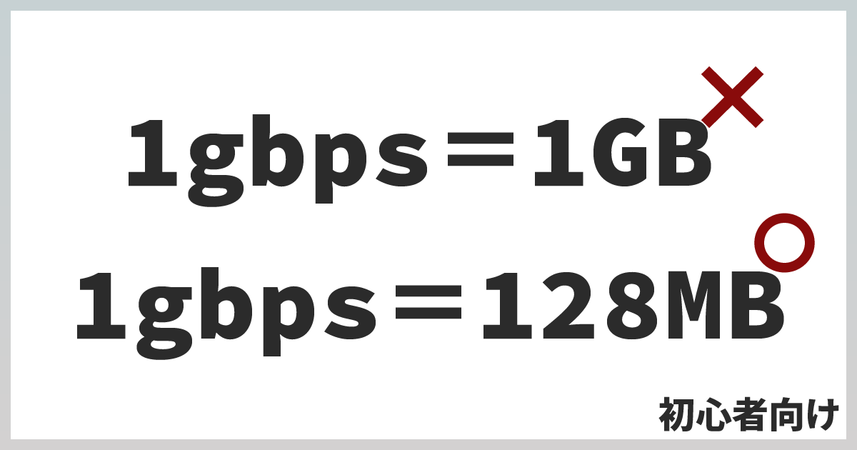 光回線でよくある1gbpsは1GBではなく1gbps＝128MBなので勘違いしない様注意【初心者用】 - えふびろぐ